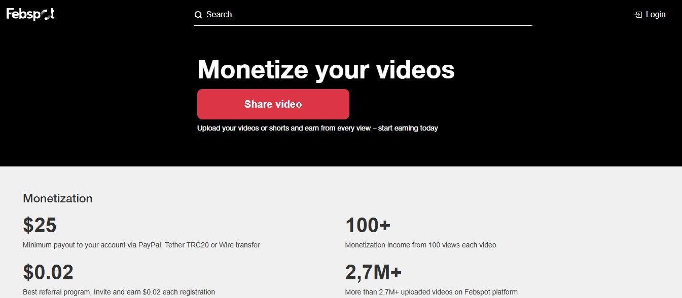 Monetize Your Videos on Febspot Easily - Earning Onlinee