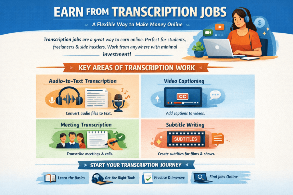 Work from Home: How to Make Money with Transcription Jobs Easily ...